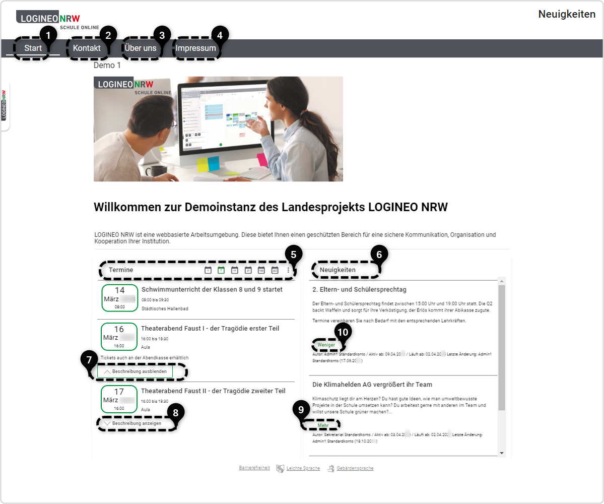Öffentliche Startseite | Netzwerk-Moodle