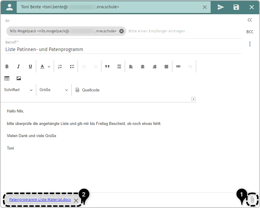 E-Mail: Anhang hinzufügen | Netzwerk-Moodle