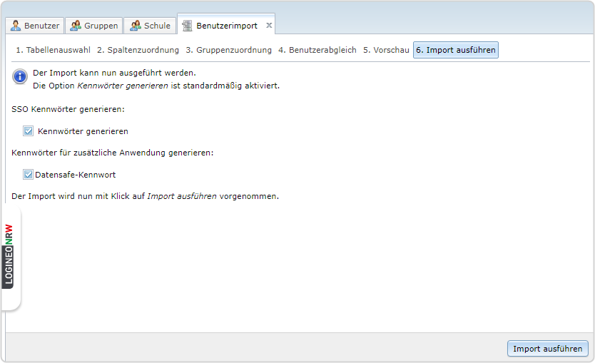 Benutzerimport | Netzwerk-Moodle